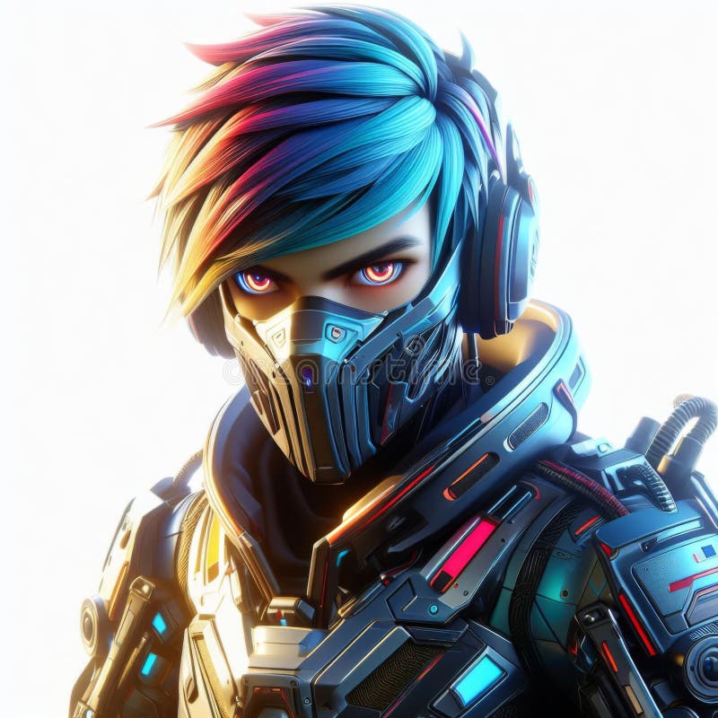 Illustration of a Game Character for Computer Games Stock Illustration ...