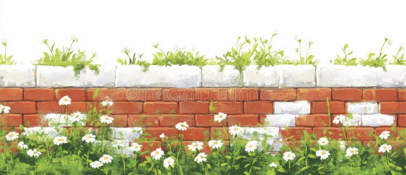 An Illustration for a Game Design that Depicts Bricks Surrounded by ...