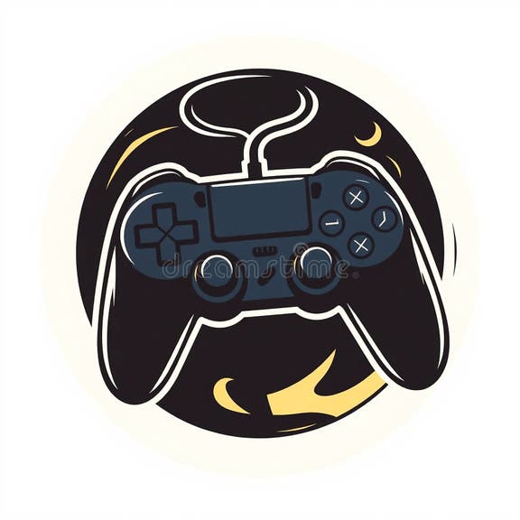 An Illustration of a Gaming Controller with a Stylized, Artistic Design ...