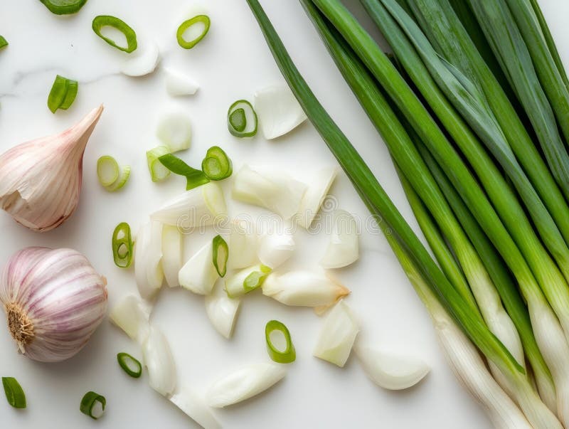Illustration of Garlic Heads and Cloves in Three Dimensions. Stock ...