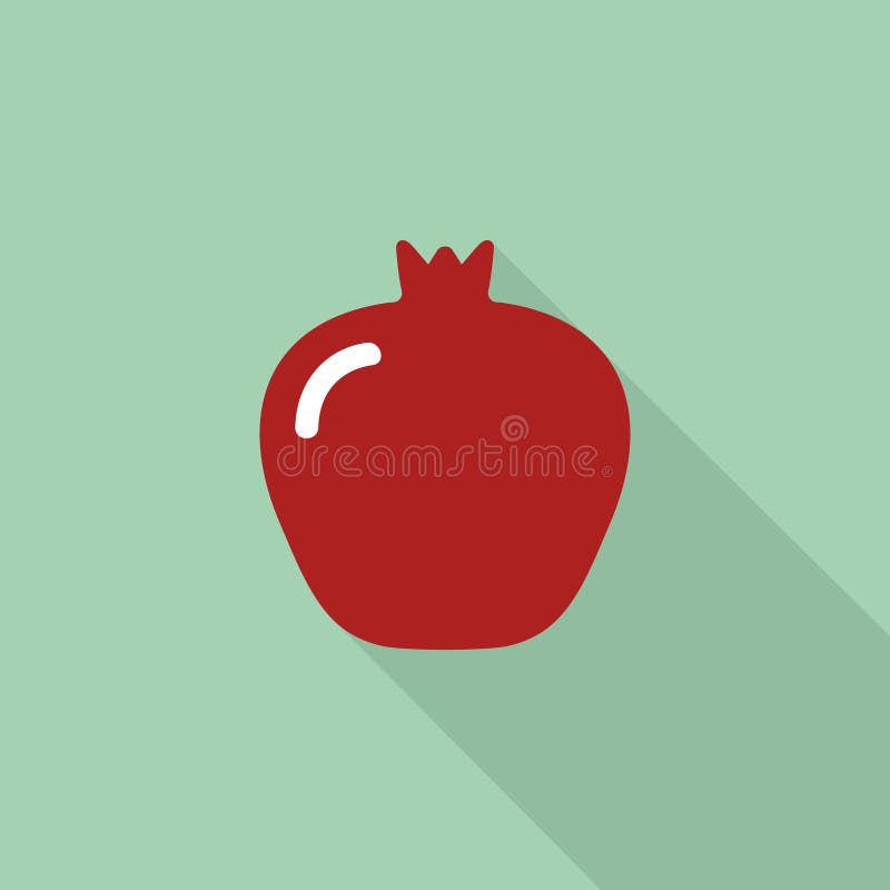 Illustration of Garnet Flat Icon with Shadow Stock Vector ...