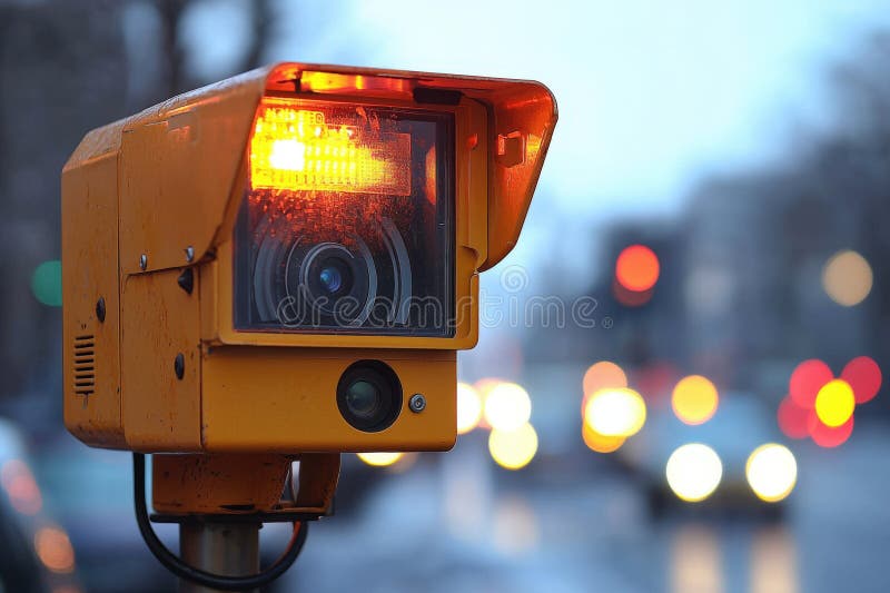 An Illustration of a Gatso Speed Camera in Operation, Highlighting Road ...