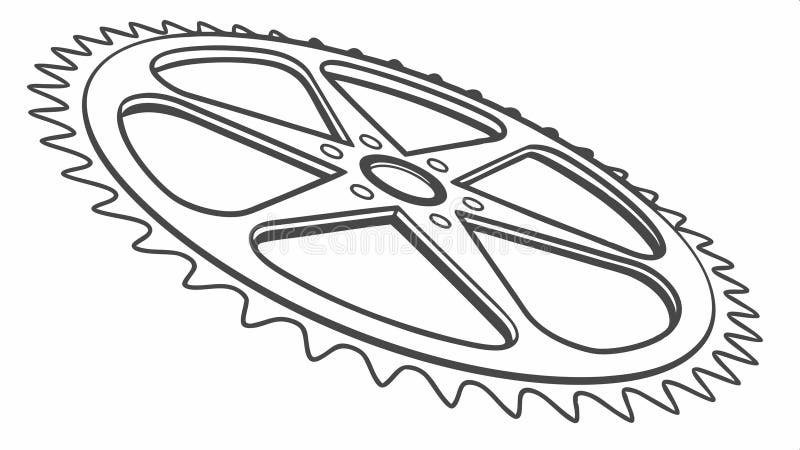 Illustration of a Gear or Cogwheel, Fundamental Mechanical Part Vector ...