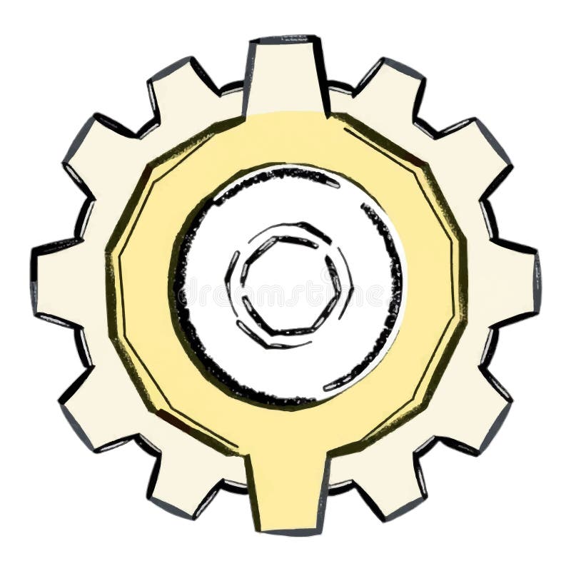 Illustration of Gear Representing Manufacturing Stock Illustration ...