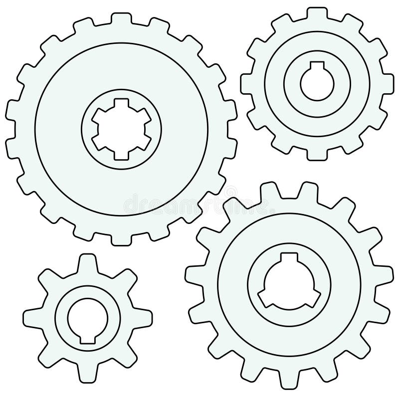 Gear wheel set stock vector. Illustration of icon, follower - 99459143