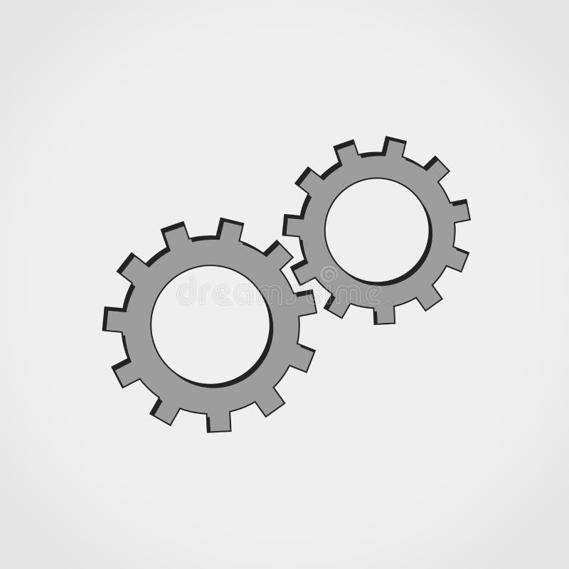 Grey gears stock vector. Illustration of geared, device - 6186475