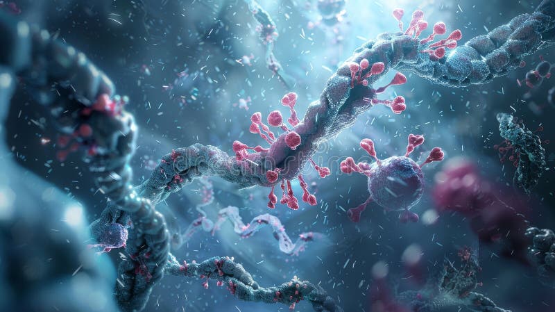 An Illustration of Gene Regulation, with Transcription Factors Binding ...