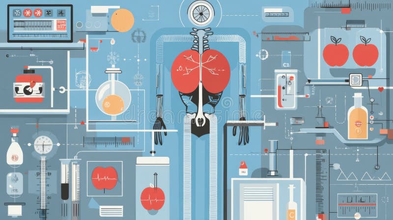 AI-Generated Biomedical System Stock Illustration - Illustration of ...