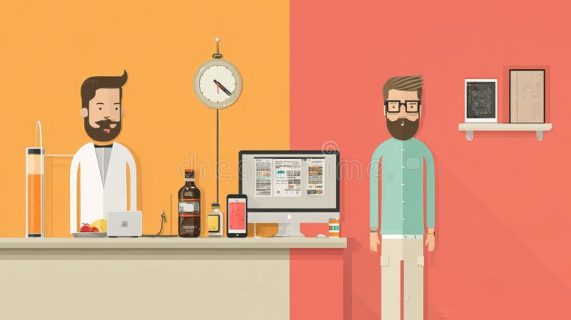 AI-Generated Scientist & Designer Stock Illustration - Illustration of ...