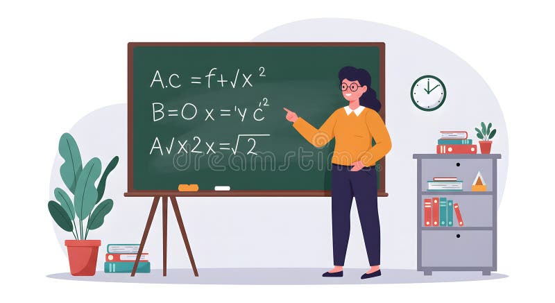 AI-Generated Math Lesson stock illustration. Illustration of formulas ...