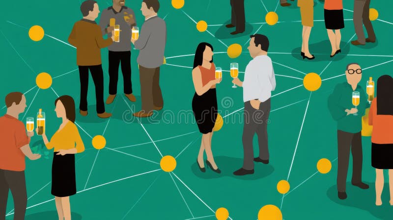 AI-Generated Networking Event Stock Illustration - Illustration of ...