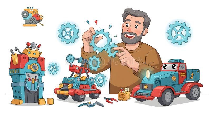 AI-Generated Robot Creation Stock Illustration - Illustration of ...