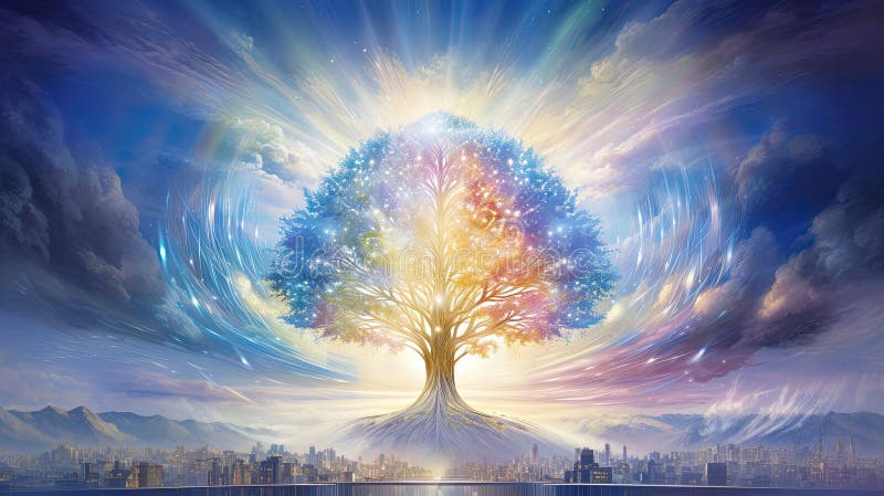 Radiating Reign of Peace stock illustration. Illustration of ...