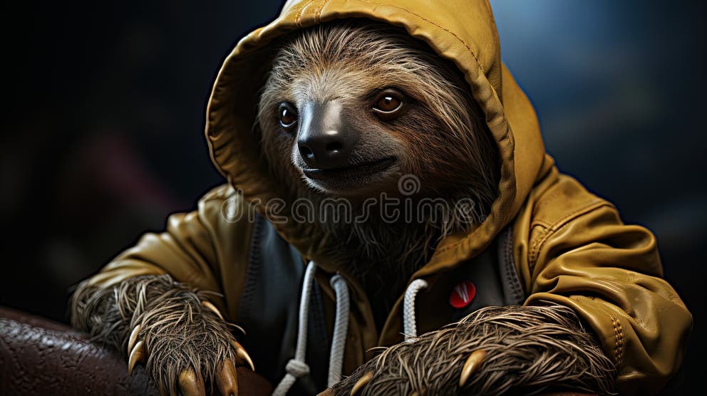Sloth Hop stock illustration. Illustration of cool, playful - 289060352