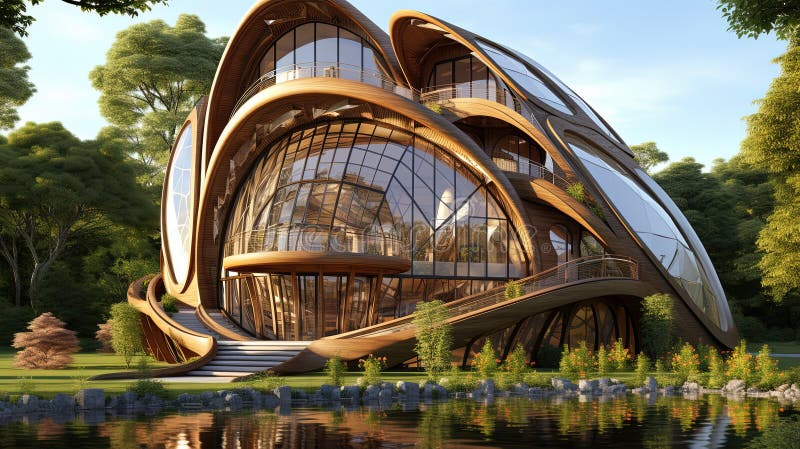 Ethereal Raindrop Haven stock illustration. Illustration of building ...