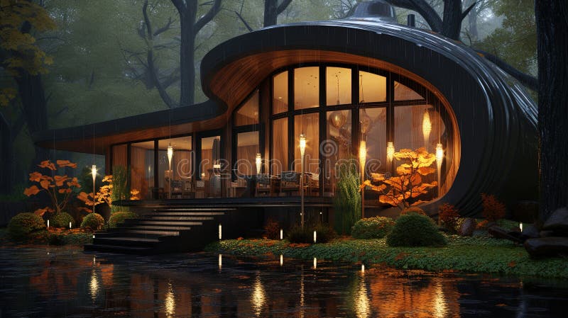 Ethereal Raindrop Haven stock illustration. Illustration of mesmerizing ...