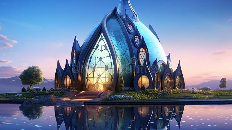 Ethereal Raindrop Haven stock illustration. Illustration of ...