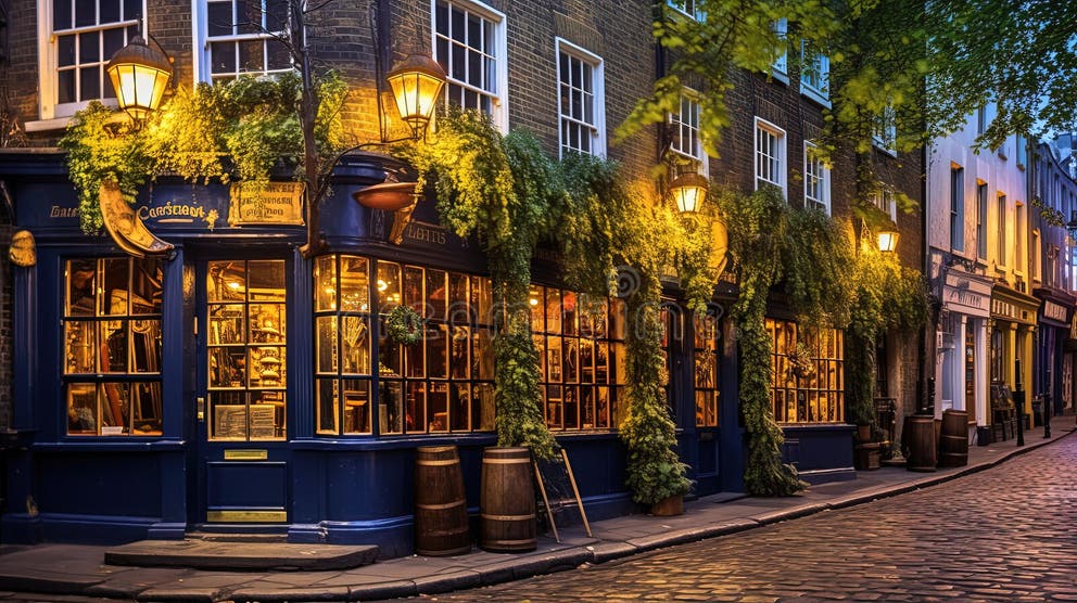 Enchanting London Christmas at 1850 Stock Illustration - Illustration ...