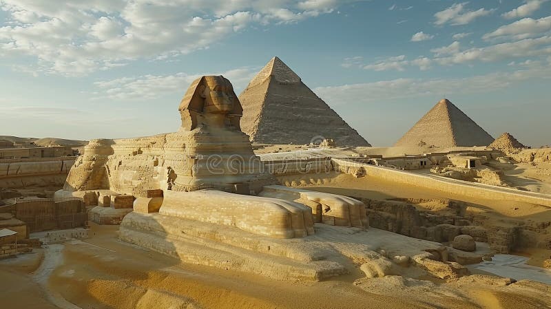 Breathtaking Pyramids of Giza Stock Illustration - Illustration of tomb ...