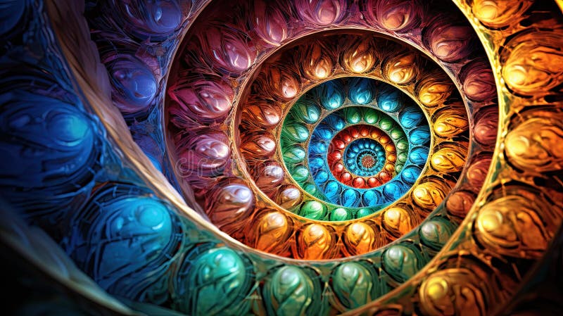 Spiraling Natures Pattern stock illustration. Illustration of harmony ...