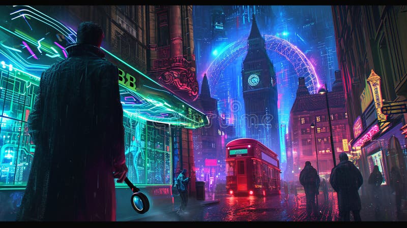 221B Baker Street Reimagined Stock Illustration - Illustration of ...