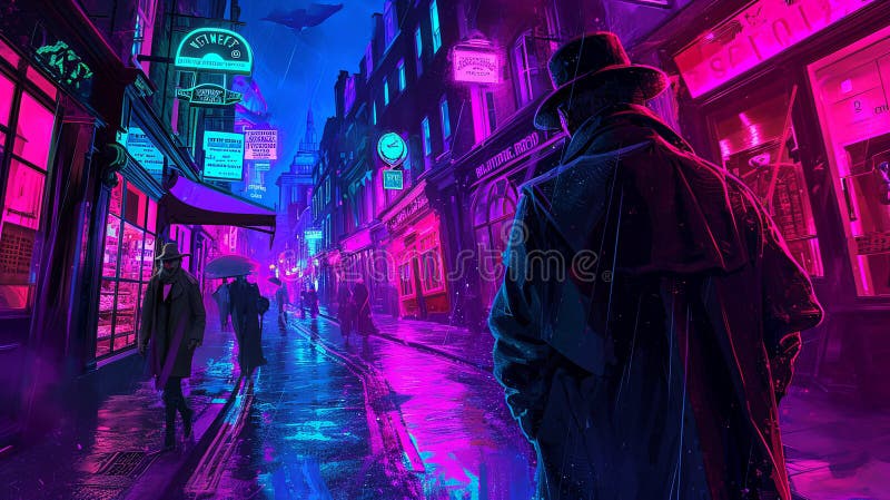 221B Baker Street Reimagined Stock Illustration - Illustration of urban ...