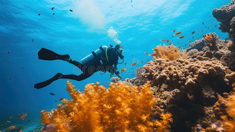 Enchanting Coral Reef Exploration Stock Illustration - Illustration of ...