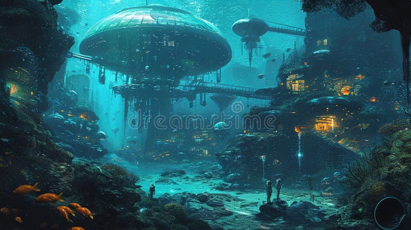 Underwater Dreams stock illustration. Illustration of nature - 302175433