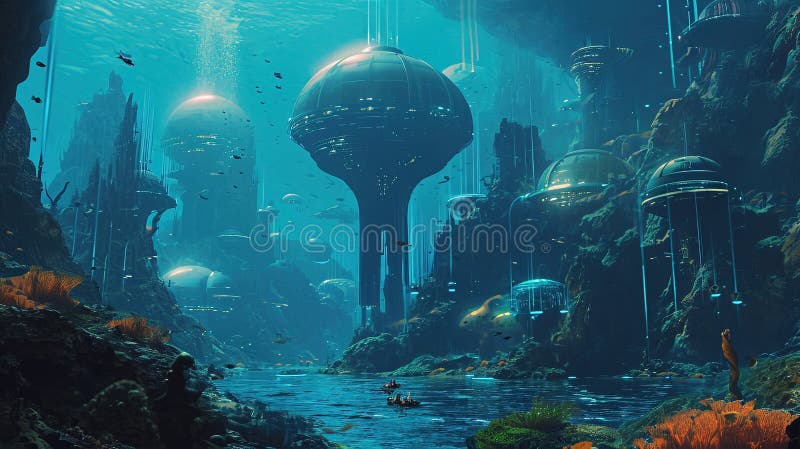 Underwater Dreams stock illustration. Illustration of caribbean - 302175901