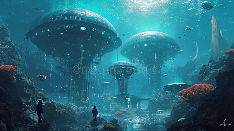 Underwater Dreams stock illustration. Illustration of diving - 302176434