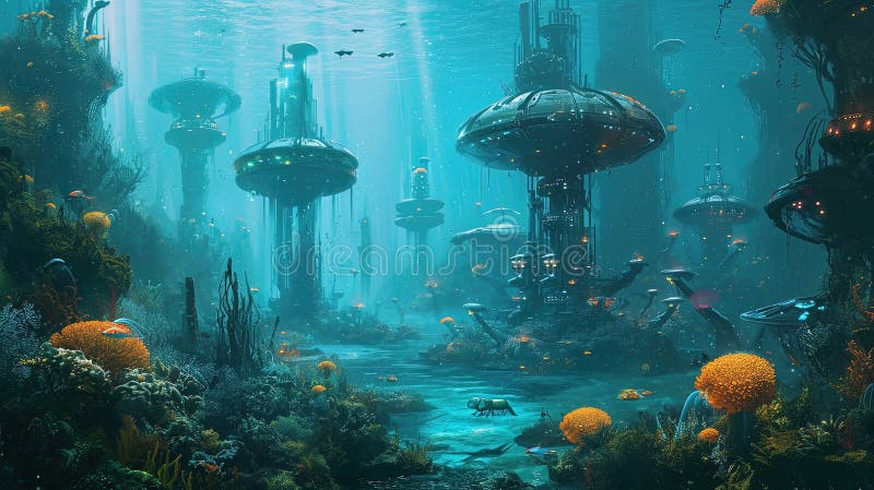 Underwater Dreams stock illustration. Illustration of fish - 302176472