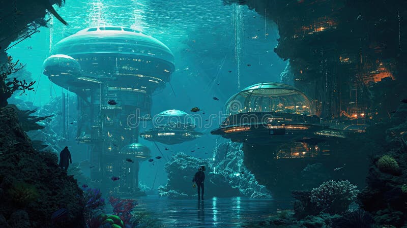 Underwater Dreams stock illustration. Illustration of dive - 302176526