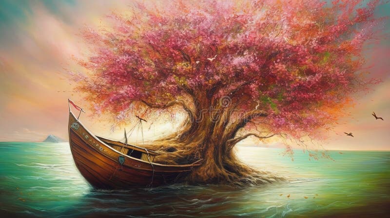 Creative Dreamy Magical Forest Stock Illustration - Illustration of ...