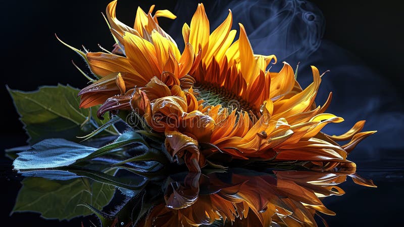 The Enchanted Sunflower stock illustration. Illustration of petal ...