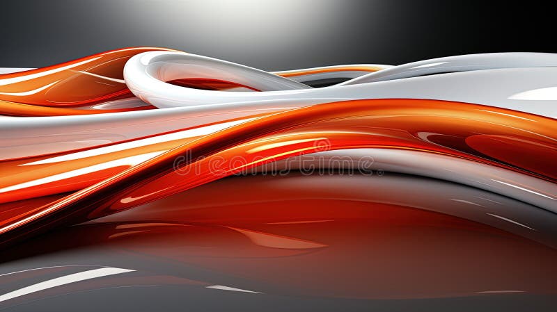 Amber Glow Lines on Black stock illustration. Illustration of ...