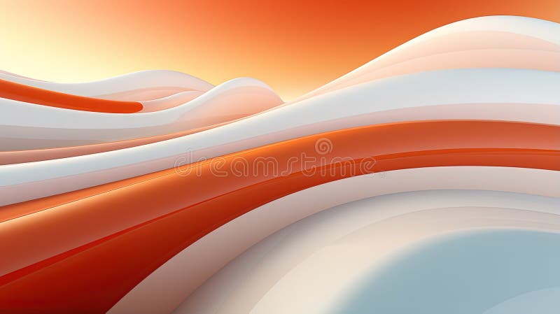 Amber Glow Lines on Black stock illustration. Illustration of glowing ...