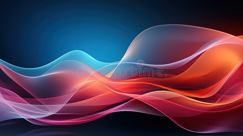Amber Glow Lines on Black stock illustration. Illustration of glowing ...