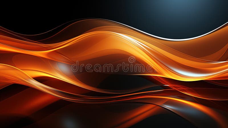 Amber Glow Lines on Black stock illustration. Illustration of focus ...