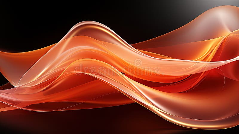 Amber Glow Lines on Black stock illustration. Illustration of ...