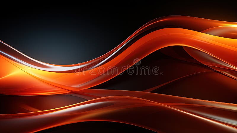Amber Glow Lines on Black stock illustration. Illustration of drawing ...