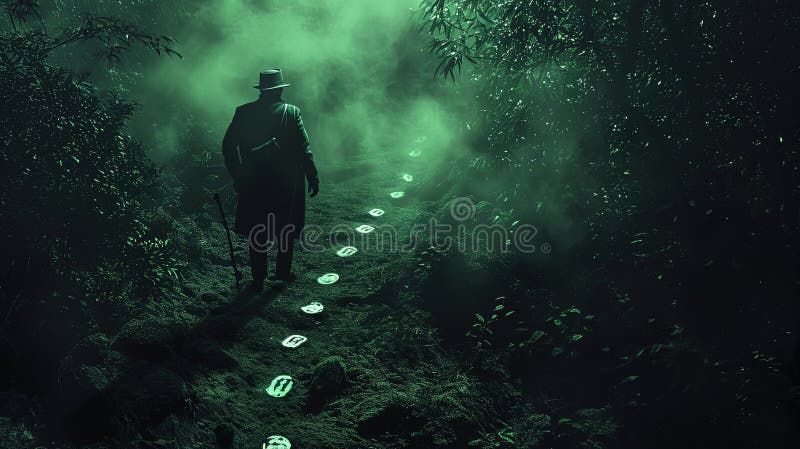 Sherlock Holmes in the Forest Stock Illustration - Illustration of ...