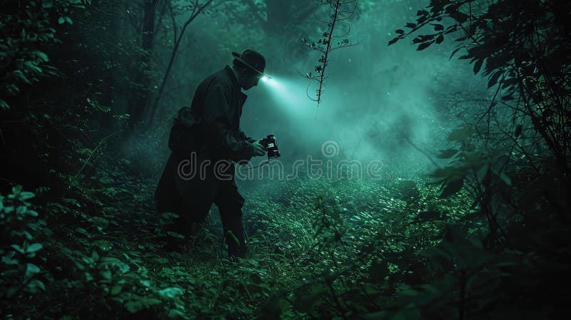 Sherlock Holmes in the Forest Stock Illustration - Illustration of ...