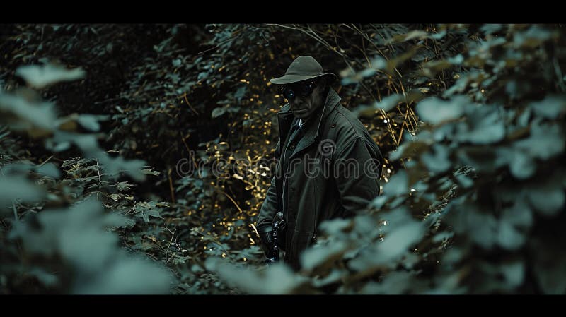 Sherlock Holmes in the Forest Stock Illustration - Illustration of ...