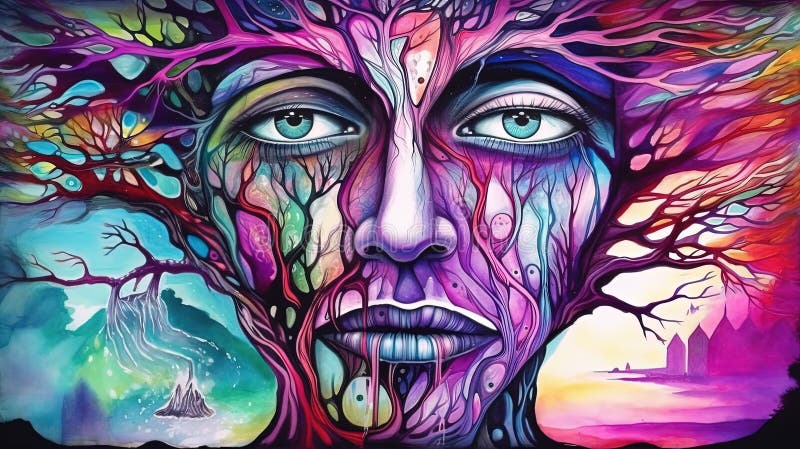 Beautiful Magical Witch Drawing Stock Photo - Image of wand, enchanting ...