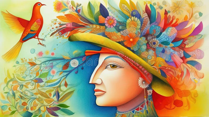 Beautiful Magical Witch Drawing Stock Illustration - Illustration of ...