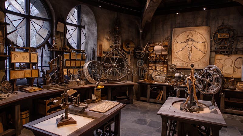 Renaissance Workshop stock illustration. Illustration of interior ...