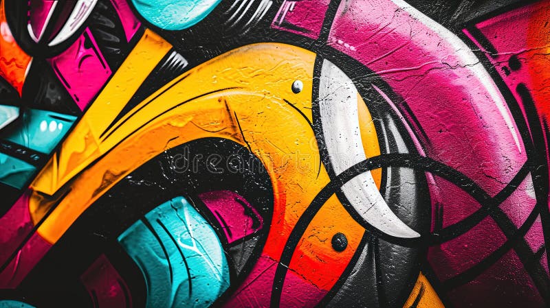 Urban Graffiti Landscape stock illustration. Illustration of outdoors ...