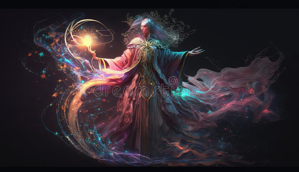 The Powerful Enchanter Queen Stock Illustration - Illustration of ...