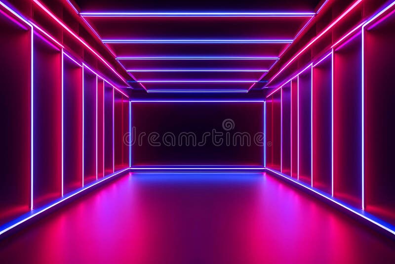 Abstract Psychedelic Background, Neon Lights, Virtual Reality ...