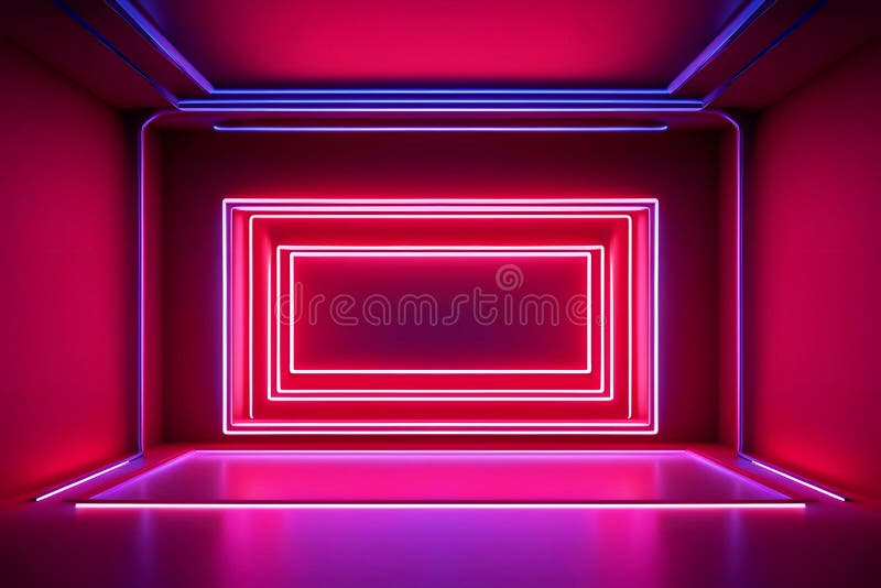 Abstract Psychedelic Background, Neon Lights, Virtual Reality ...